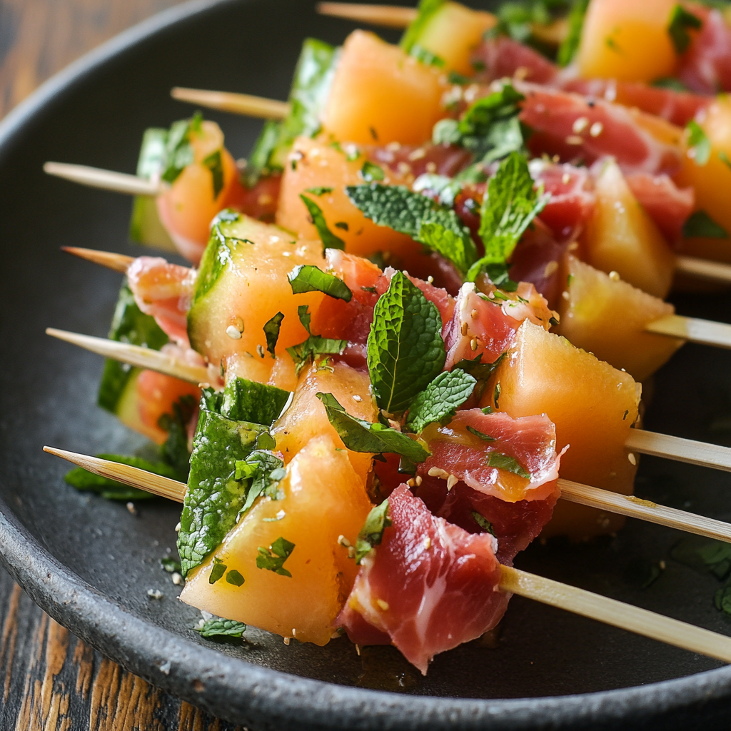 Pinchos De Melón Con Jamón Serrano Y Menta: Una Combinación Refrescante ...